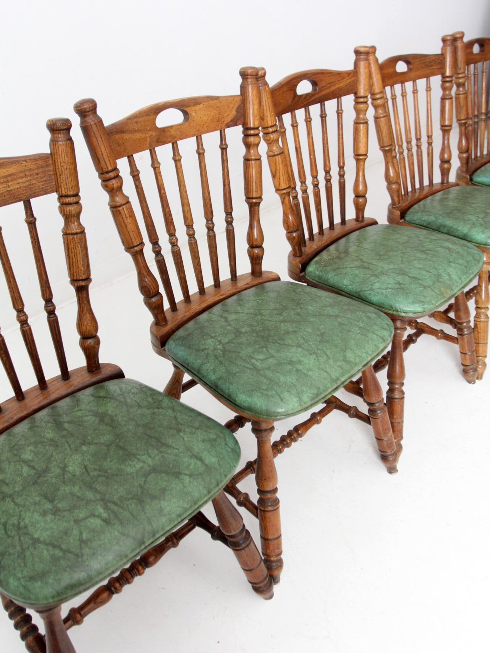 Vintage Virginia House Oak Dining Table and Chair Set - Etsy