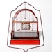 Antique Red Bird Cage on Stand Crown Bird Cage and Cast Iron - Etsy