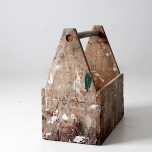 Vintage Wooden Trug Toolbox - Etsy