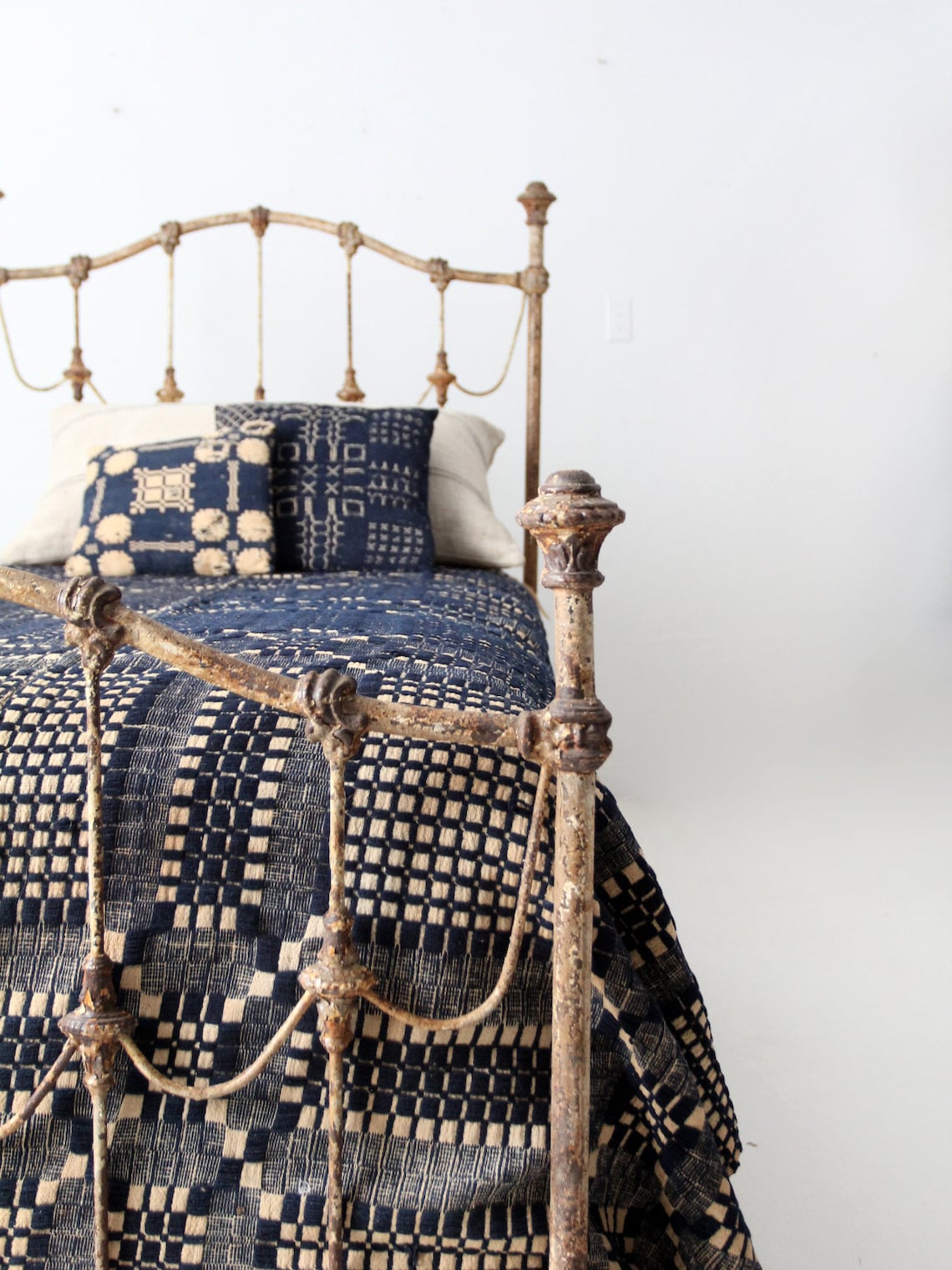 Antique Victorian Iron Twin Bed | Etsy