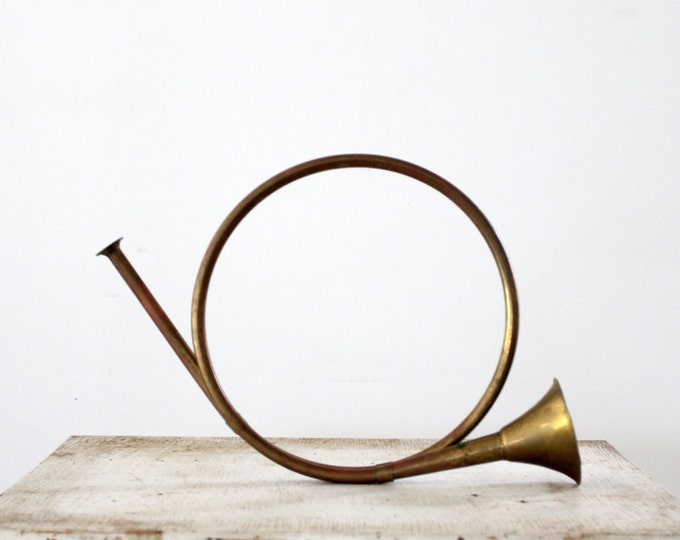 Vintage Hunting Horn // Brass Horn Instrument - Etsy