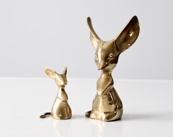 Mid-century Vintage Solid Brass Mice Animal Figurines Decor - Etsy