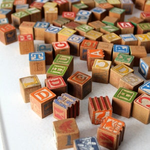 Vintage Toy Alphabet Blocks Collection 120 Pc - Etsy