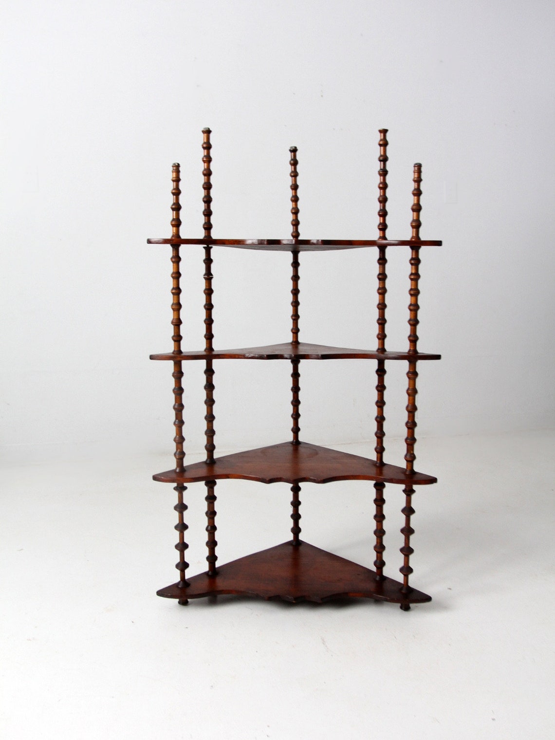 Antique Folk Art Spool Corner Shelf - Etsy