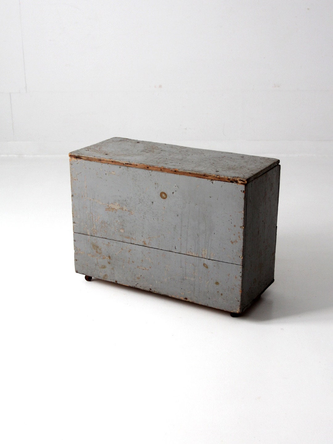 Vintage Industrial Wooden Rolling Storage Box - Etsy