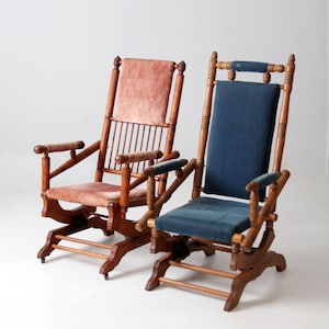 Victorian Platform Rocking Chair Pair - Etsy