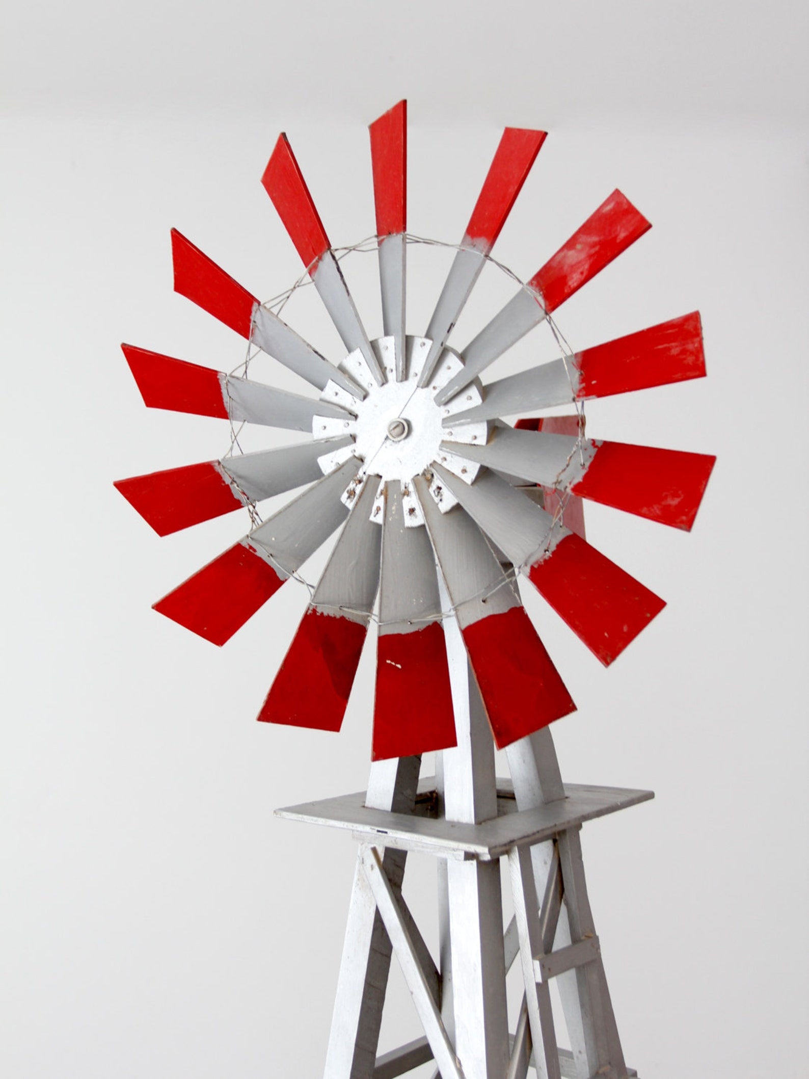 Large Garden Windmill, Vintage Decorative Windmill, Wood Lawn Ornament ...