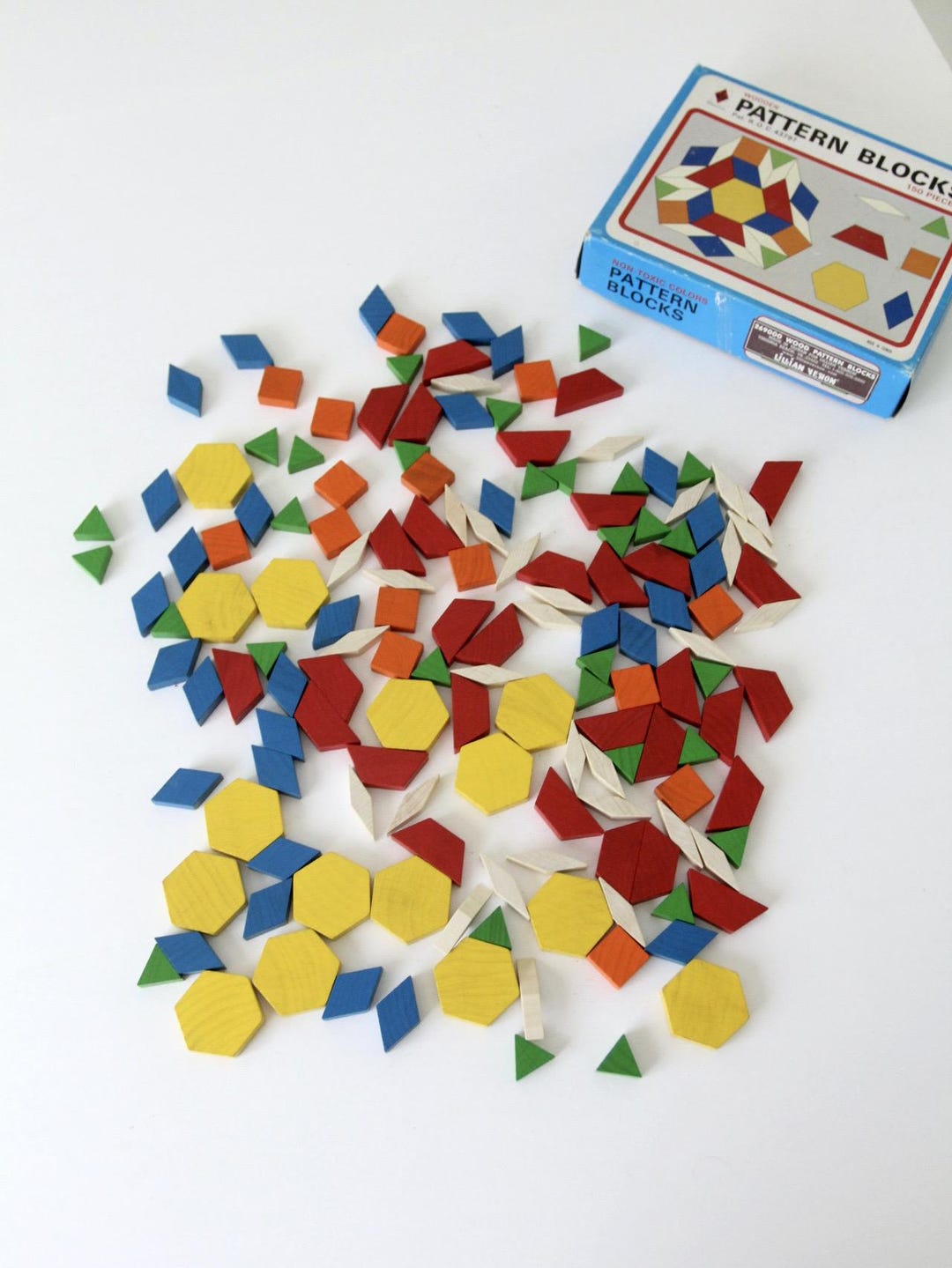 Vintage Lillian Vernon Pattern Blocks Set - Etsy