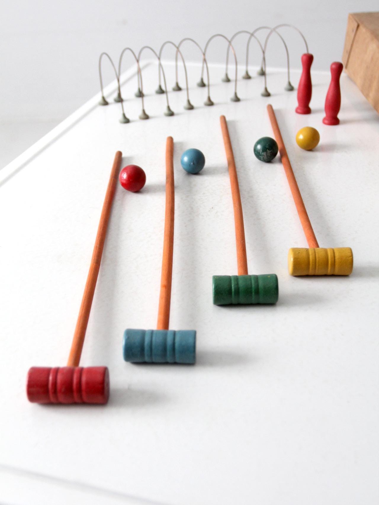 1930s J Pressman Parlor Croquet Set - Etsy