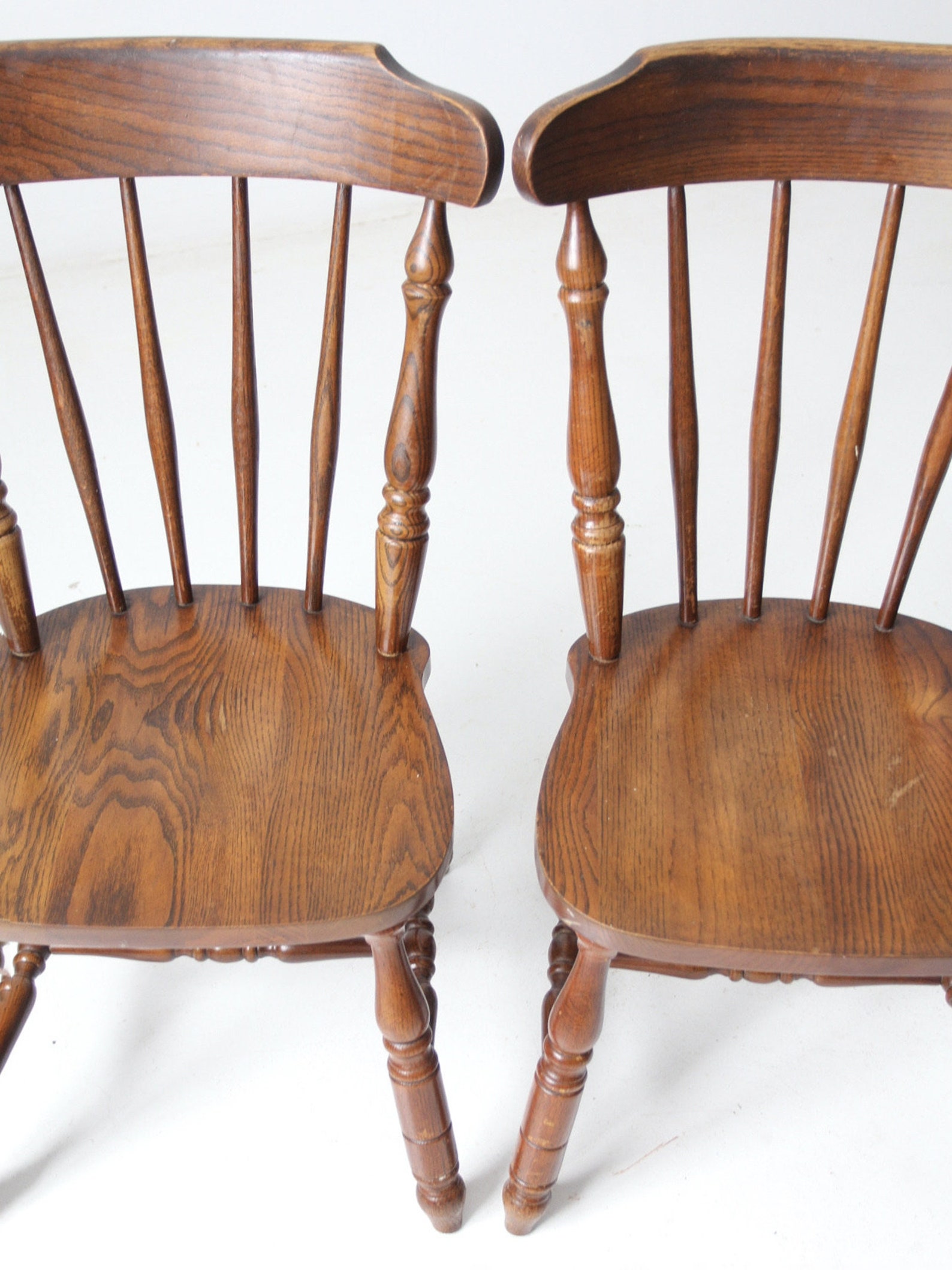 Vintage Virginia House Oak Dining Chair Set of 4 - Etsy