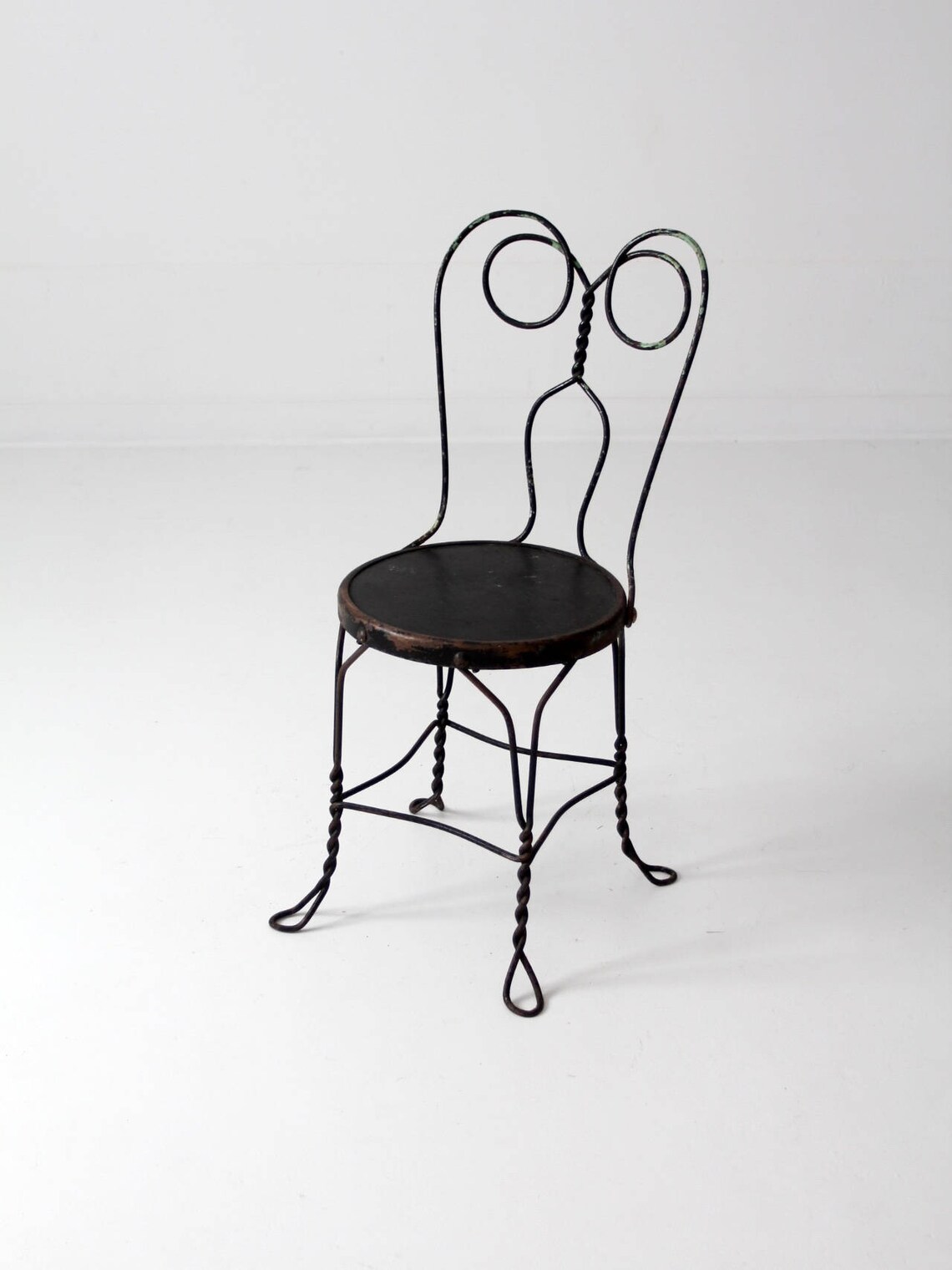 Vintage Ice Cream Parlor Chair Black Iron Cafe Chair Metal | Etsy