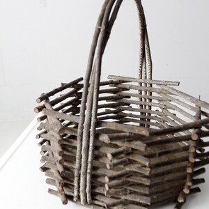Vintage Adirondack Twig Basket - Etsy