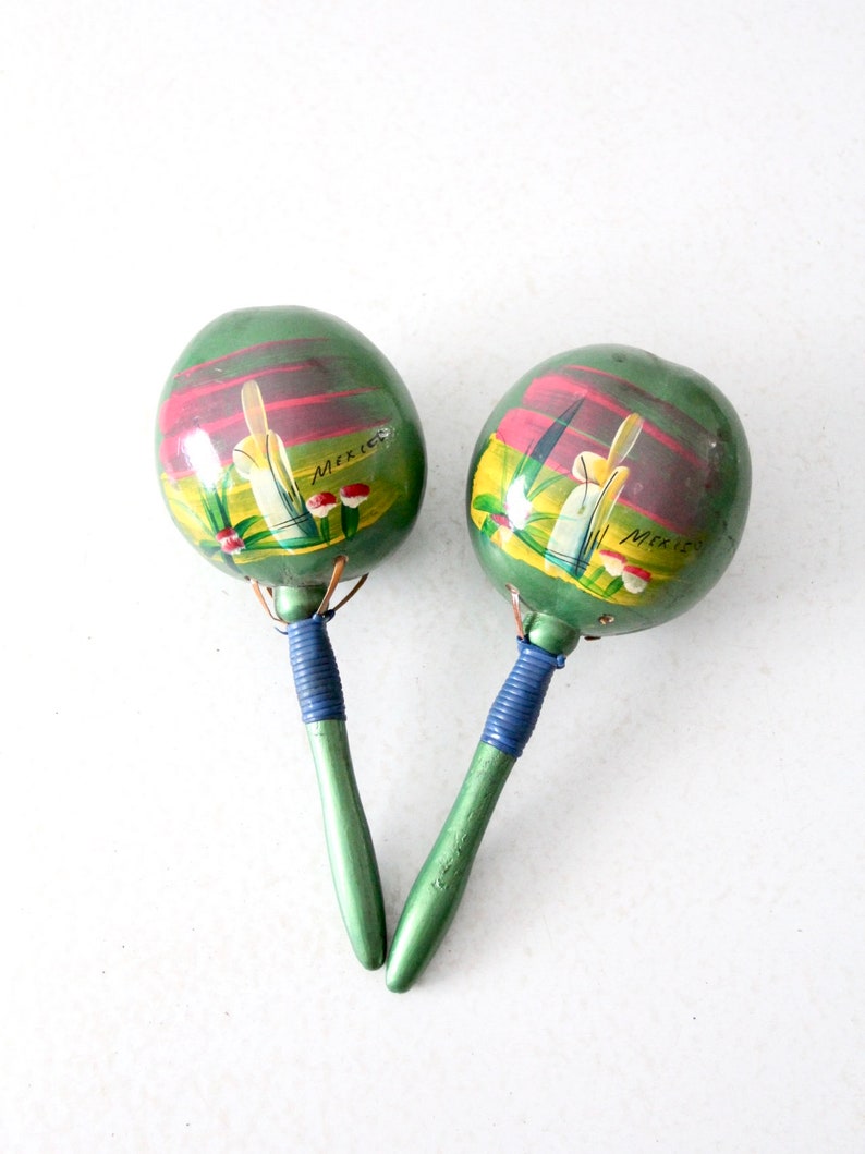 Vintage Mexican Maracas, Souvenir Decor - Etsy