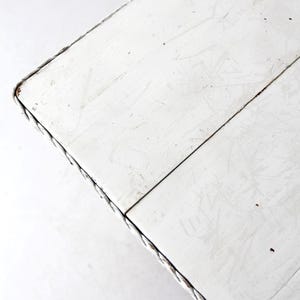 Antique White Wicker Library Table - Etsy