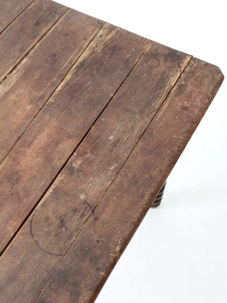 Antique Wood Harvest Table - Etsy