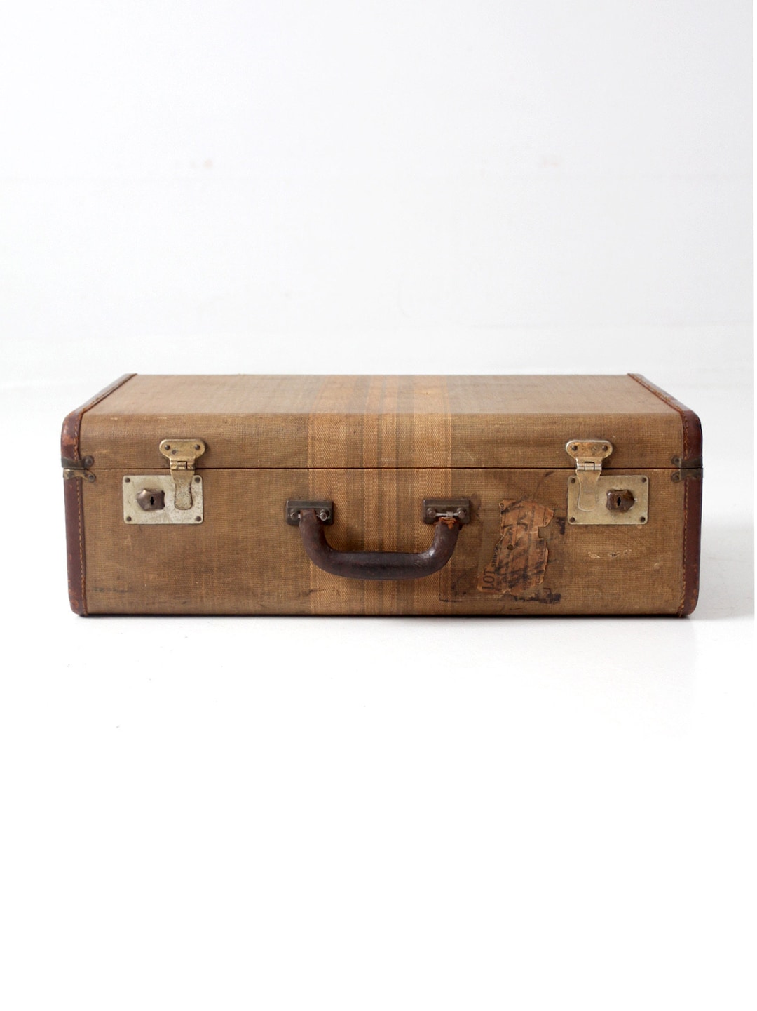 Vintage Striped Suitcase, Vintage Hard Case Luggage - Etsy