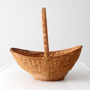 Vintage Wicker Basket - Etsy