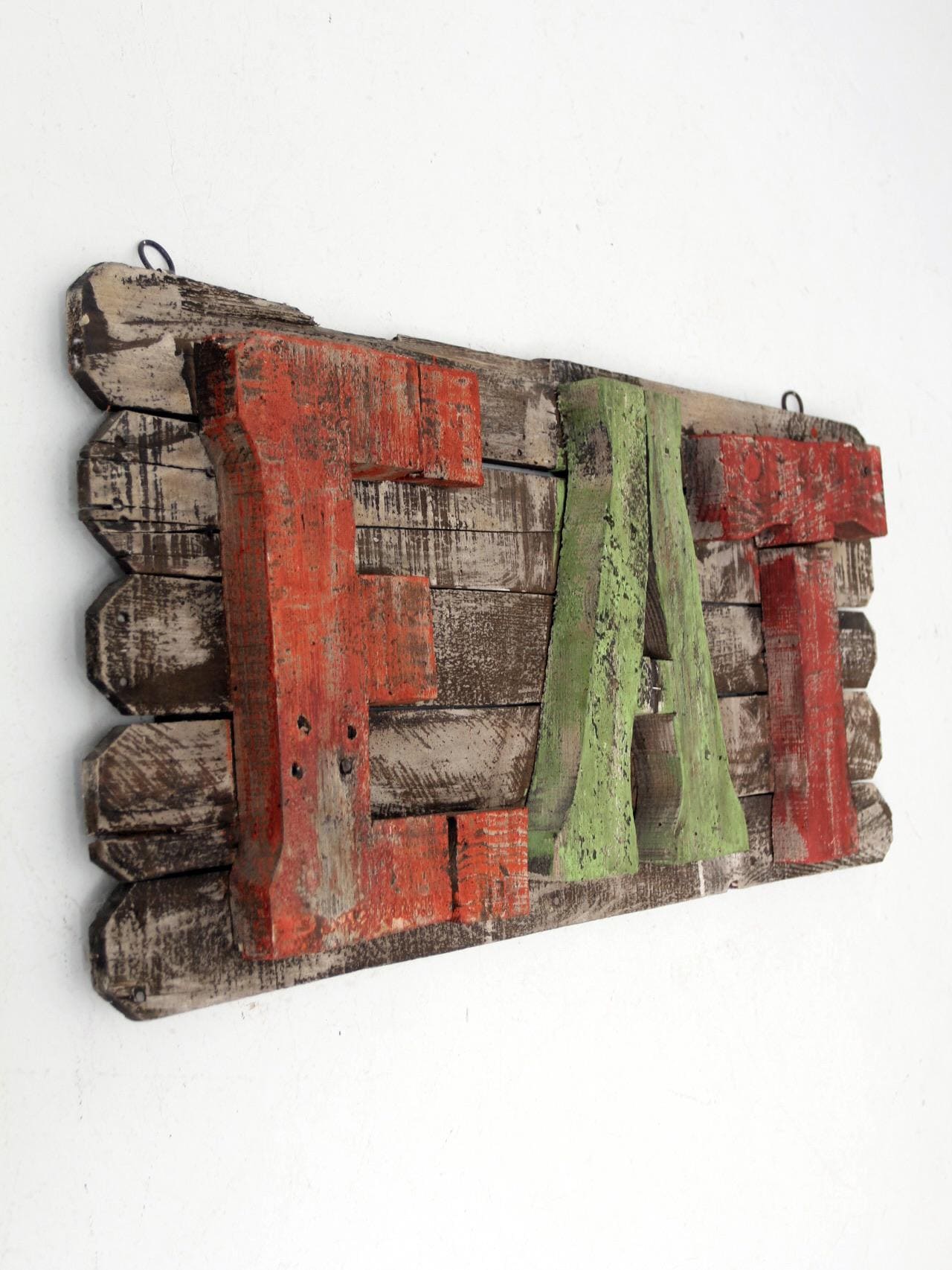 Vintage Rustic Wood "eat" Sign - Etsy