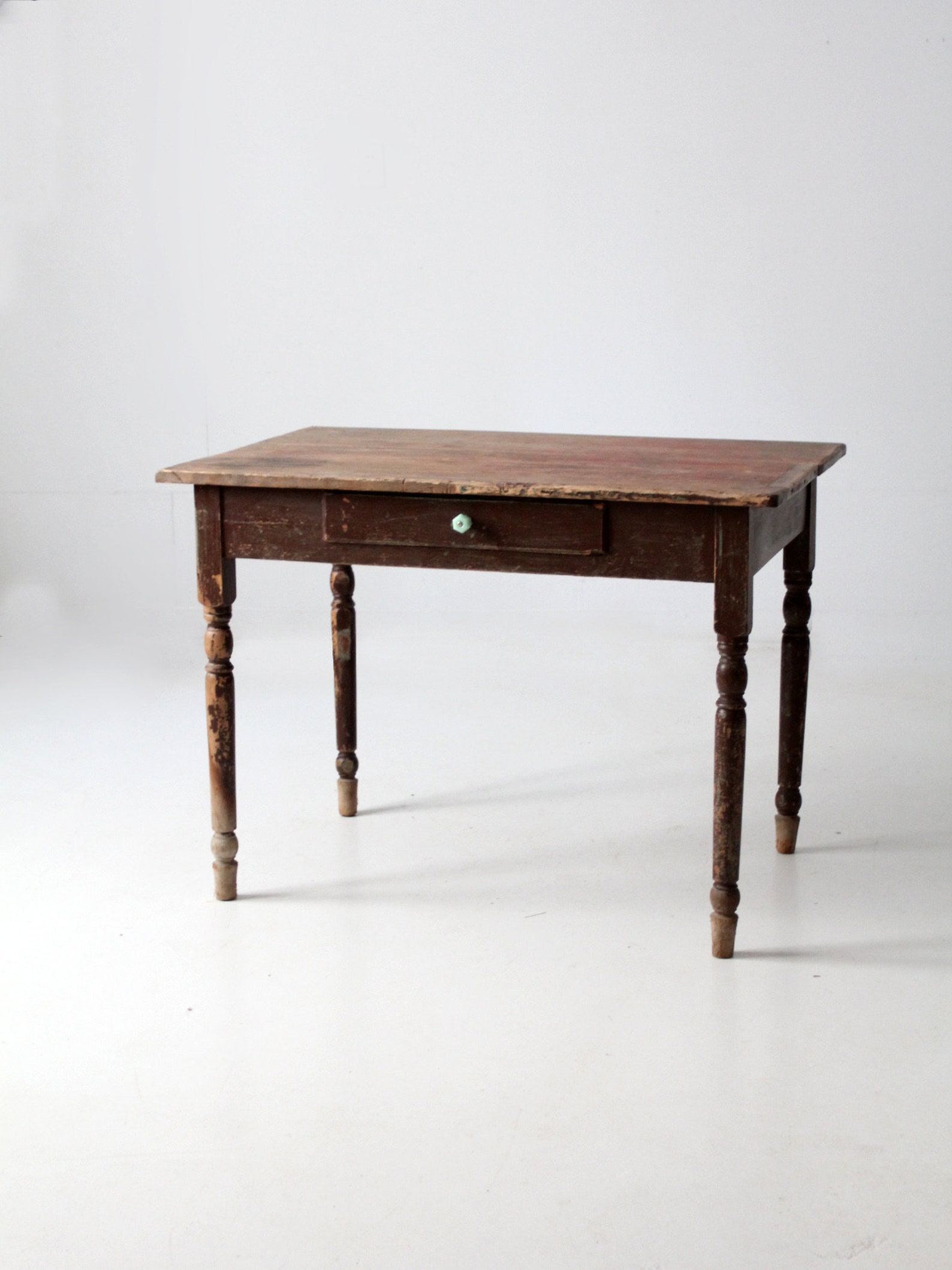 Antique Primitive Farmhouse Table With Drawer - Etsy