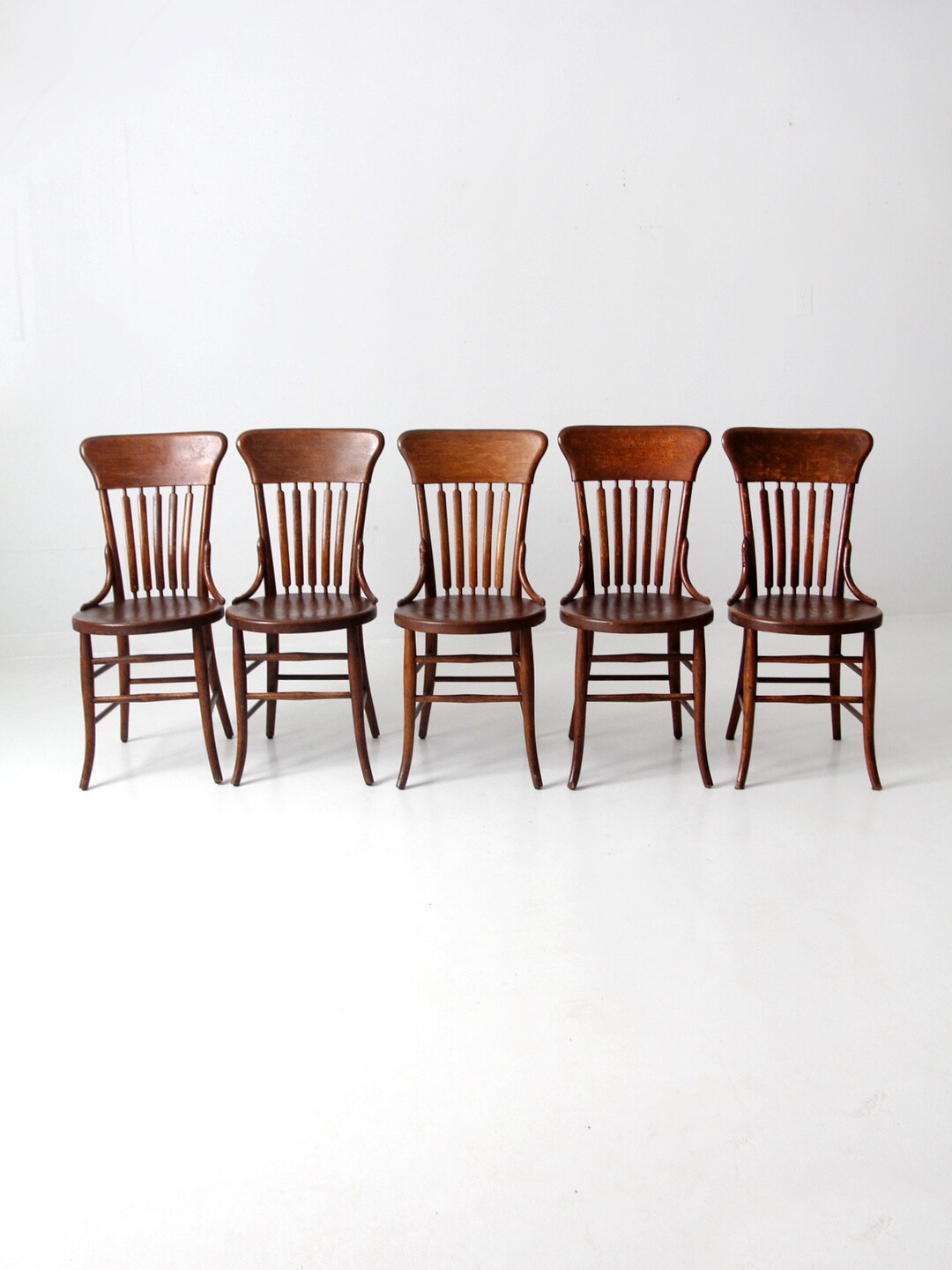 Antique Phoenix Chair Co. Dining Chairs Set of 5 - Etsy