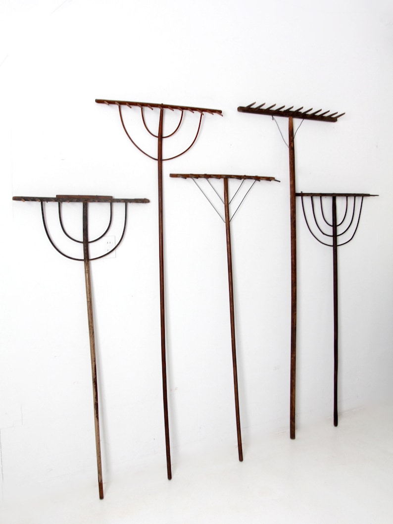 Antique Primitive Hay Rakes Collection Farm Tools - Etsy