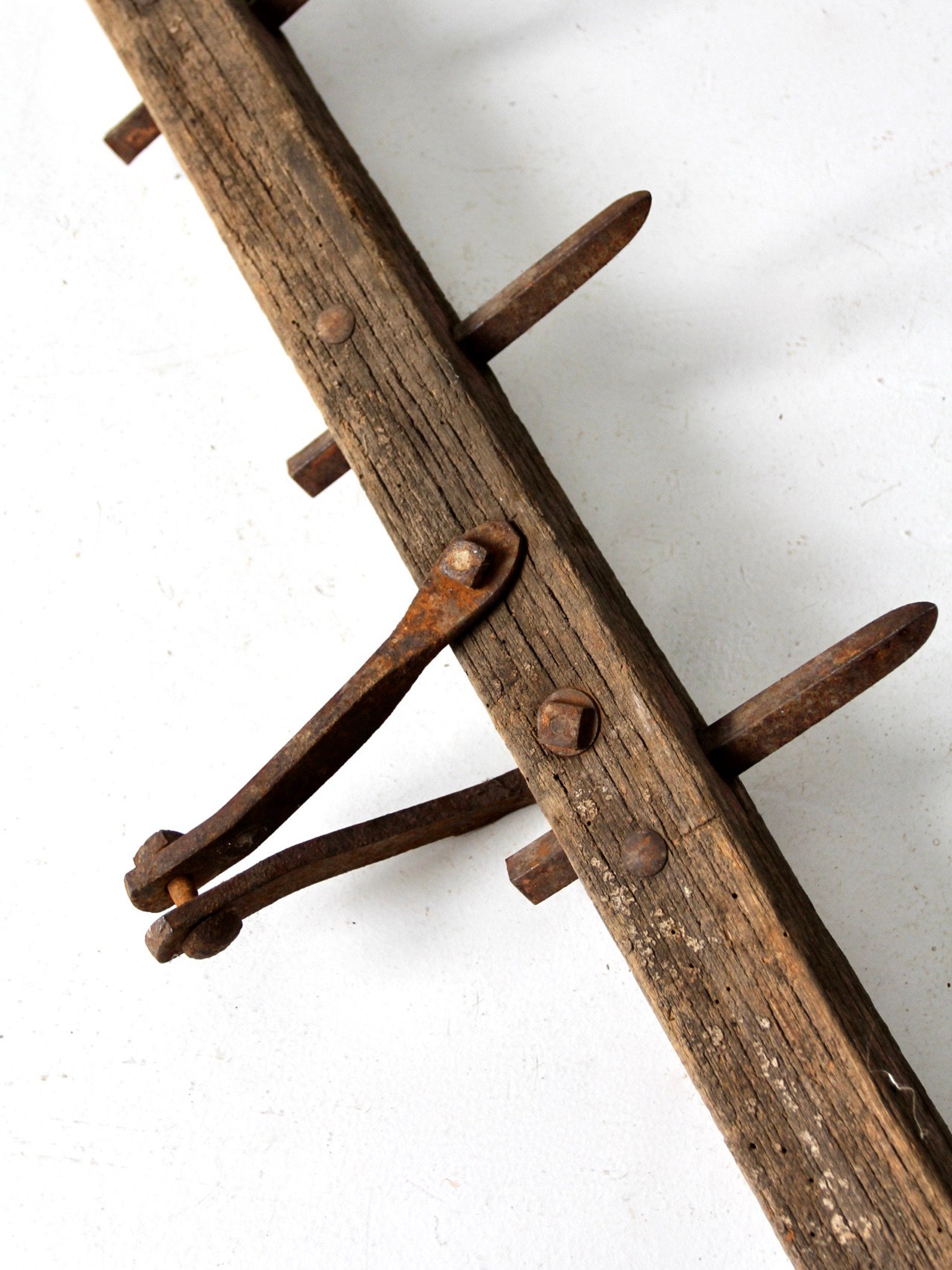 Antique Spike Tooth Harrow Primitive Farm Tool - Etsy