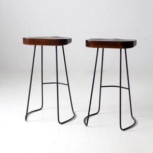 Vintage Hairpin Leg Stools Pair - Etsy