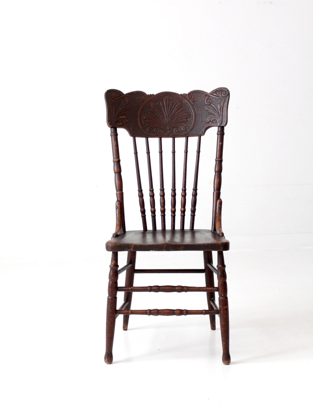 Antique Press Back Side Chair - Etsy