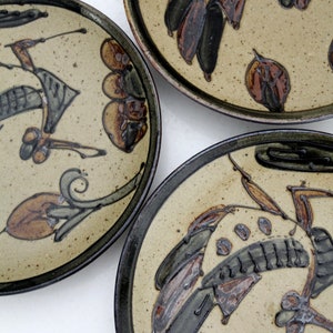Vintage Studio Pottery Plates Set of 3 - Etsy