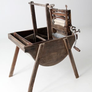 Antique Washing Machine, Hand Crank Wringer and Tub - Etsy