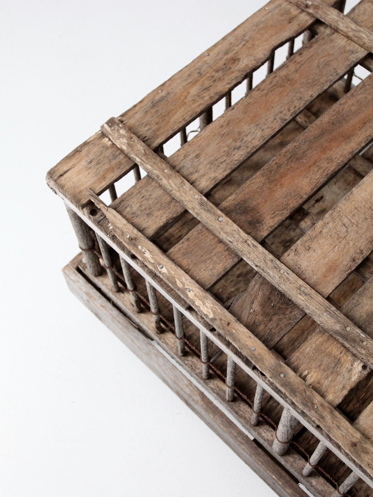 Vintage Farm Cage Rustic Wooden Coffee Table Wood Crate - Etsy UK