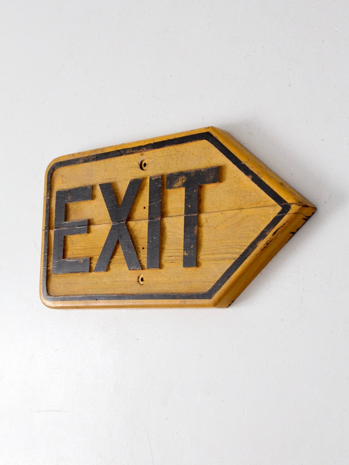 Vintage Rustic Wood Exit Sign - Etsy