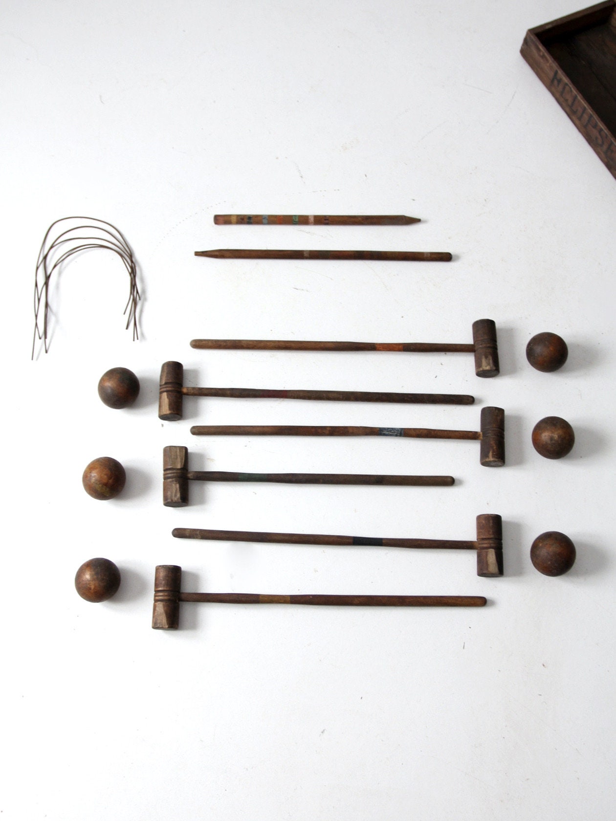 Antique Eclipse Croquet box set | Etsy