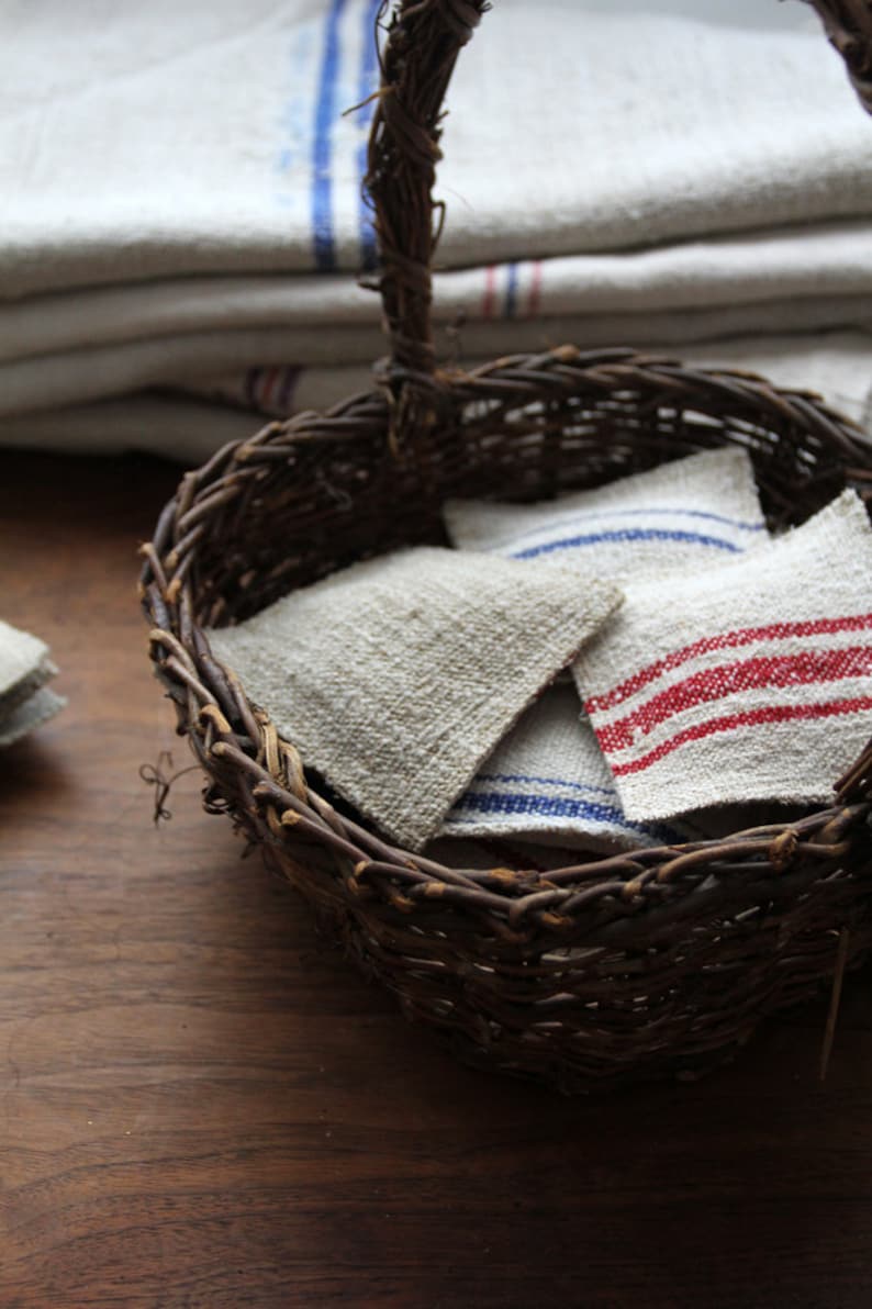 Lavender Sachet With Antique Homespun Linen Grain Sack - Etsy