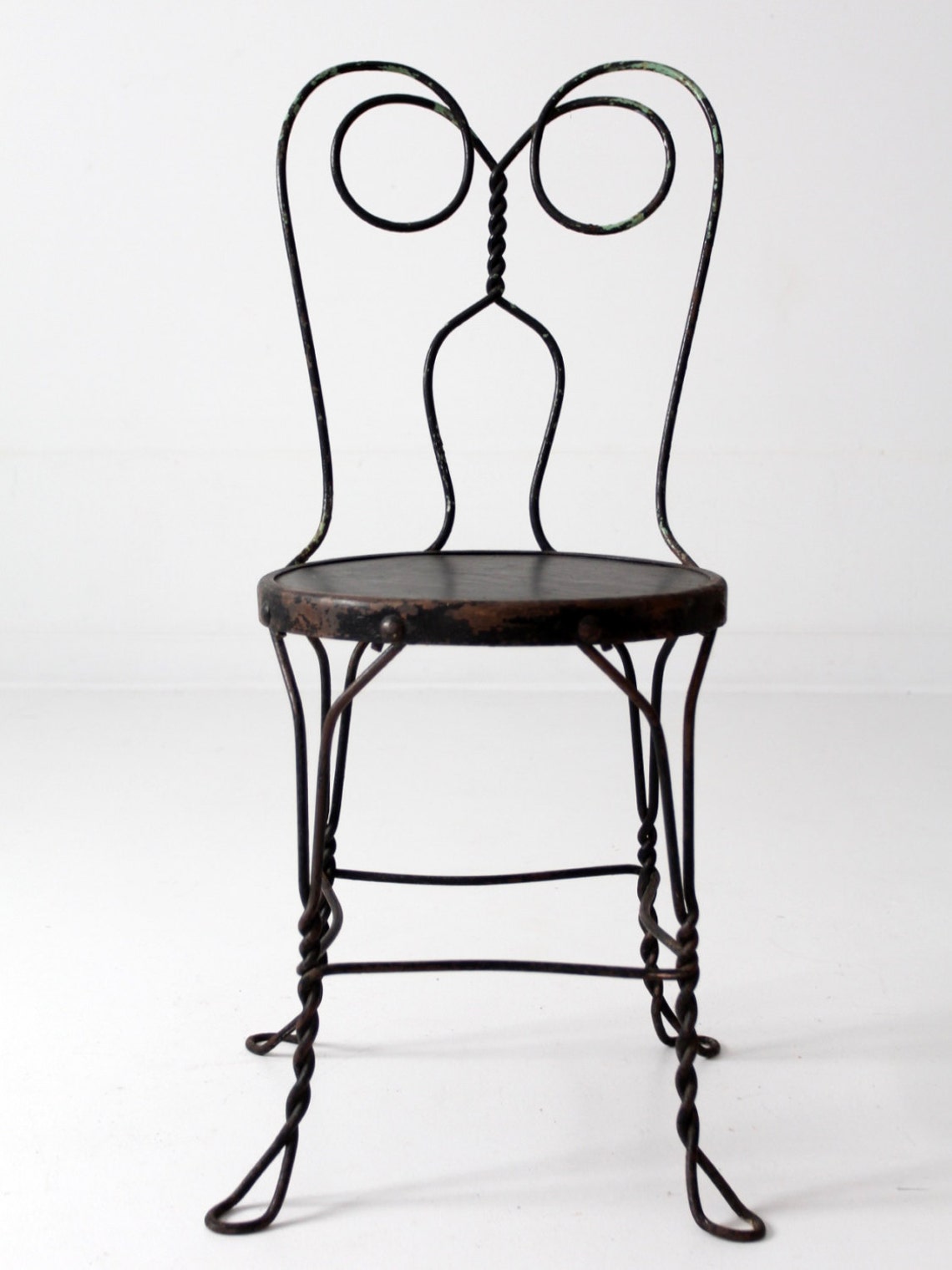 Vintage Ice Cream Parlor Chair Black Iron Cafe Chair Metal - Etsy