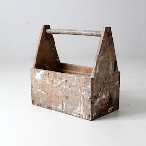 Vintage Wooden Trug Toolbox - Etsy