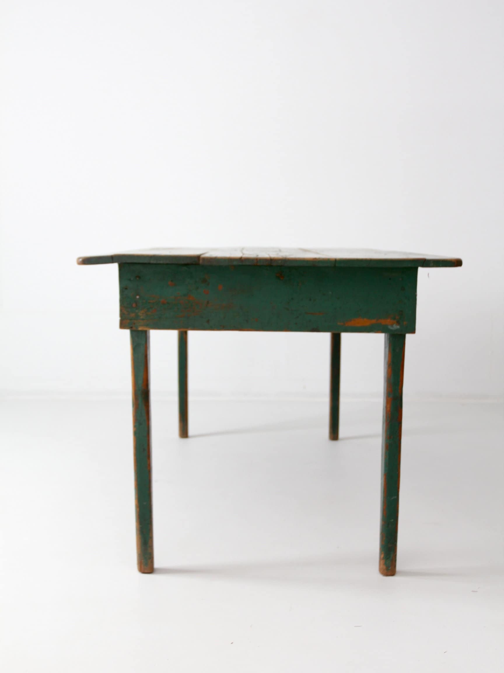 Antique green wood table primitive kitchen table farmhouse | Etsy