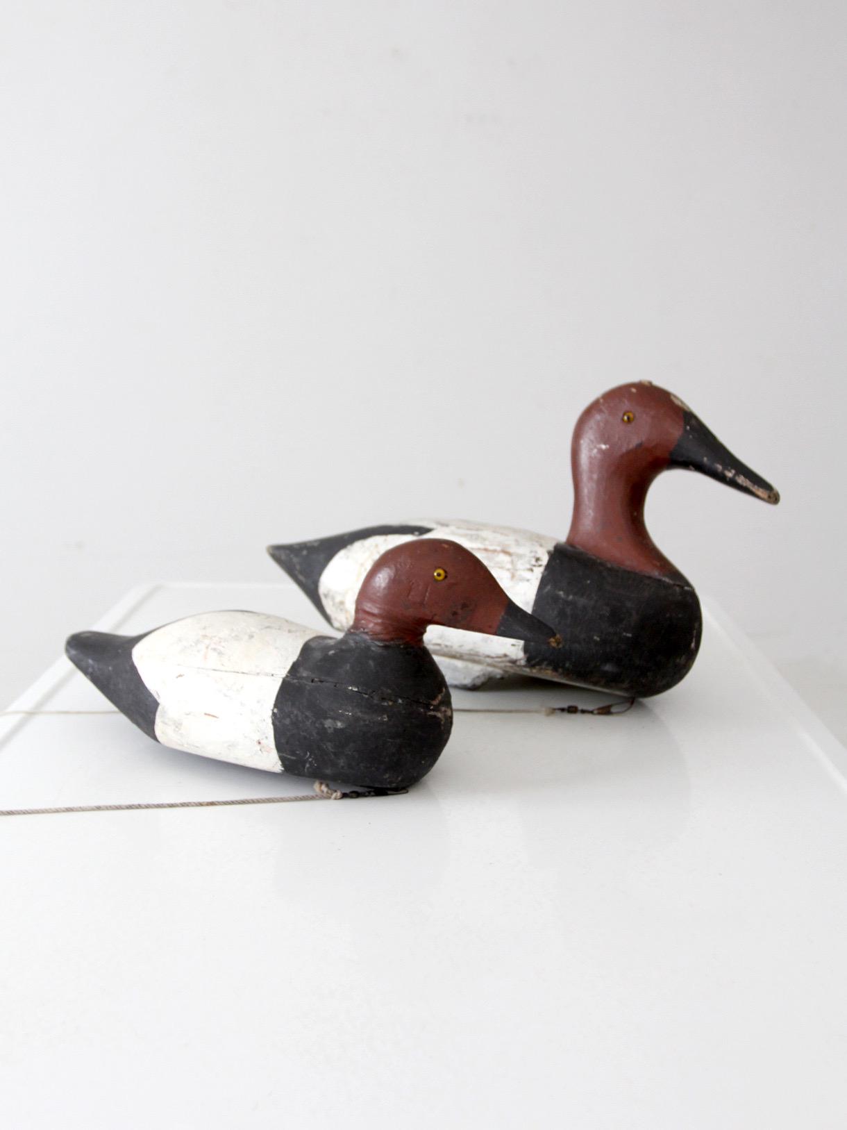 Pair of Vintage Wooden Canvasback Duck Decoys - Etsy