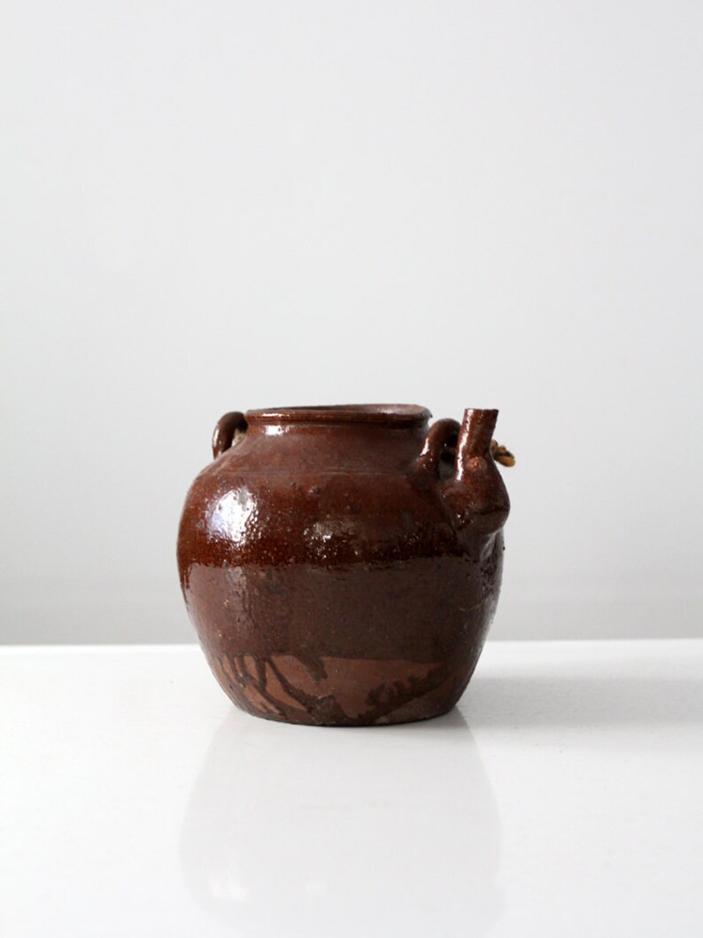 Antique Clay Bean Pot Rustic Pitcher Primitive Kitchen - Etsy