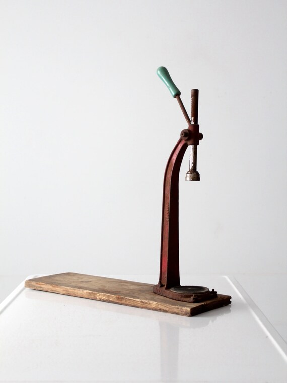 antique bottle capper Indestro Mfg Co Chicago bottling tool | Etsy