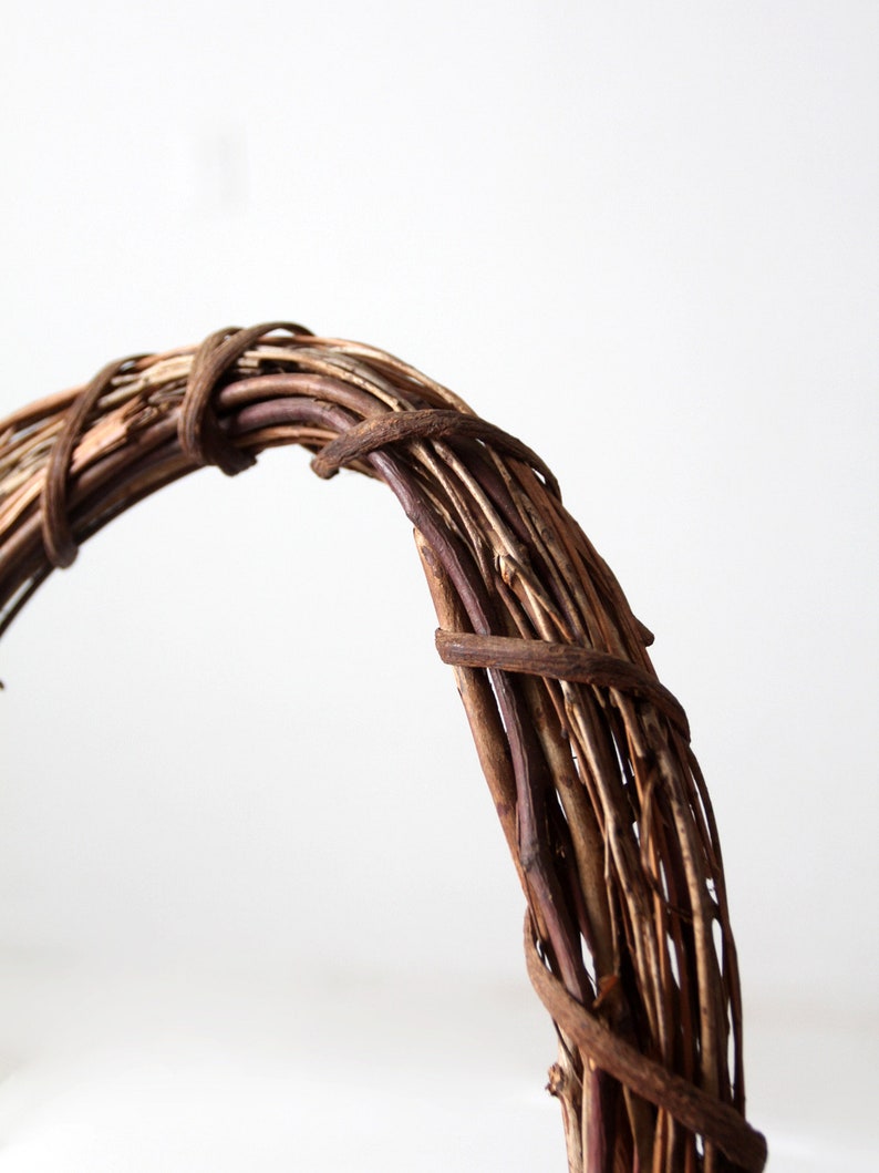 Vintage Rustic Twig Cottage Basket - Etsy