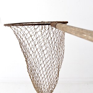 Antique Fish Net on Pole, Large Hand Held Fishing Net - Etsy