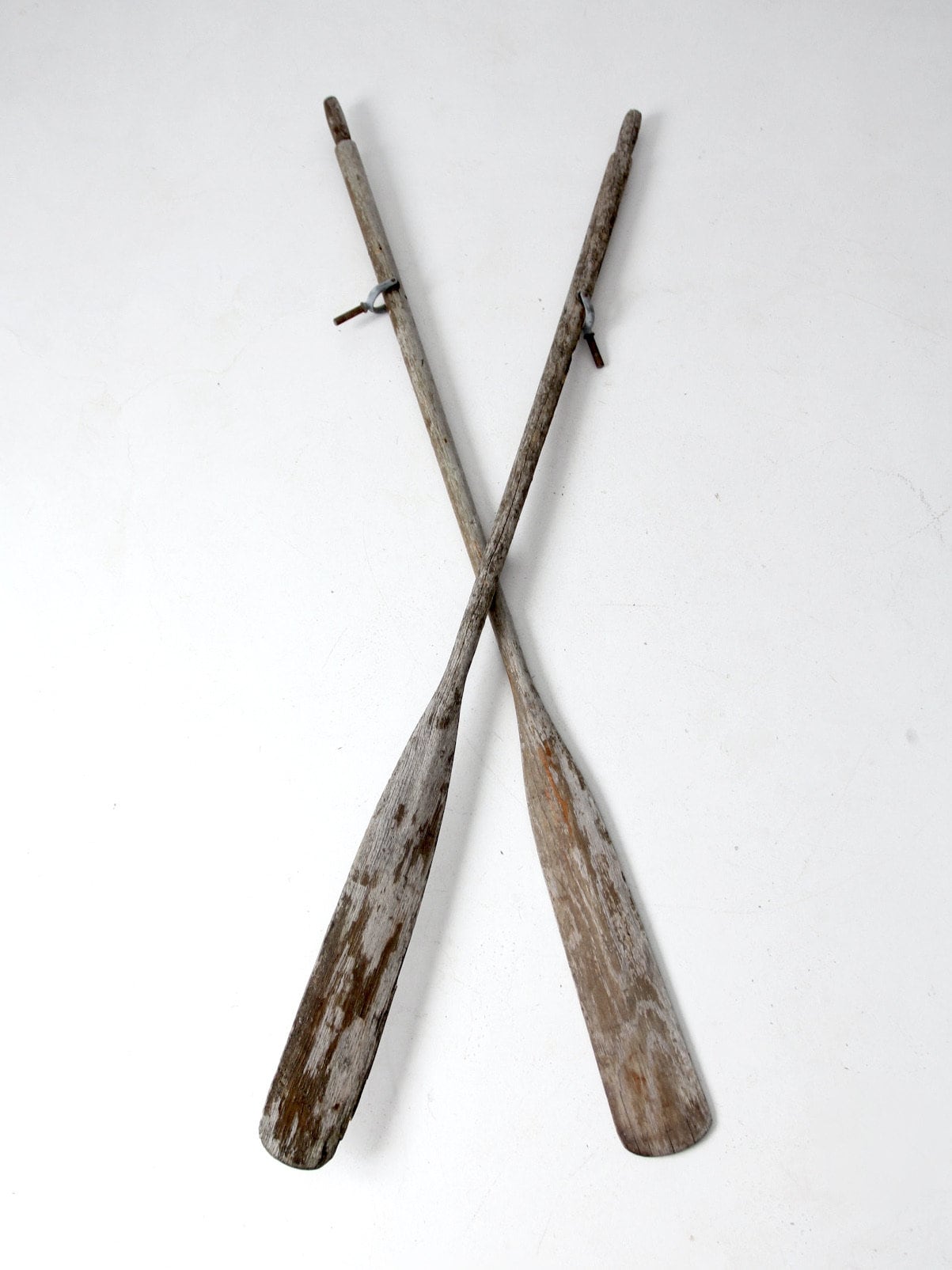 Antique Distressed Wooden Oars Pair - Etsy