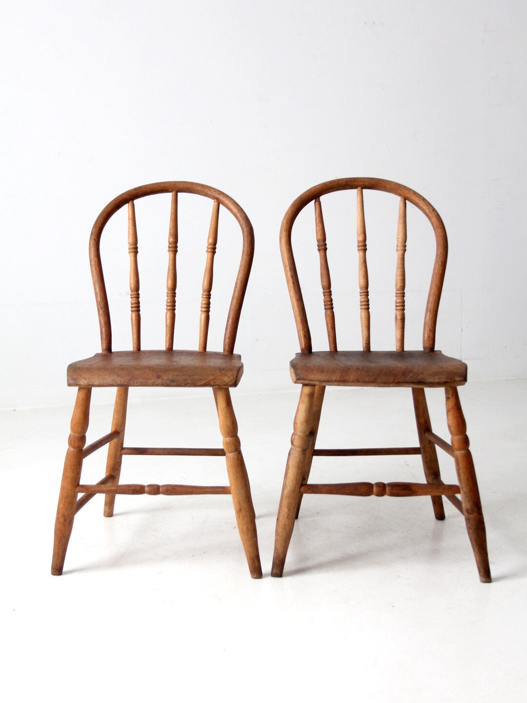 Antique Farmhouse Bow Back Chairs Pair - Etsy