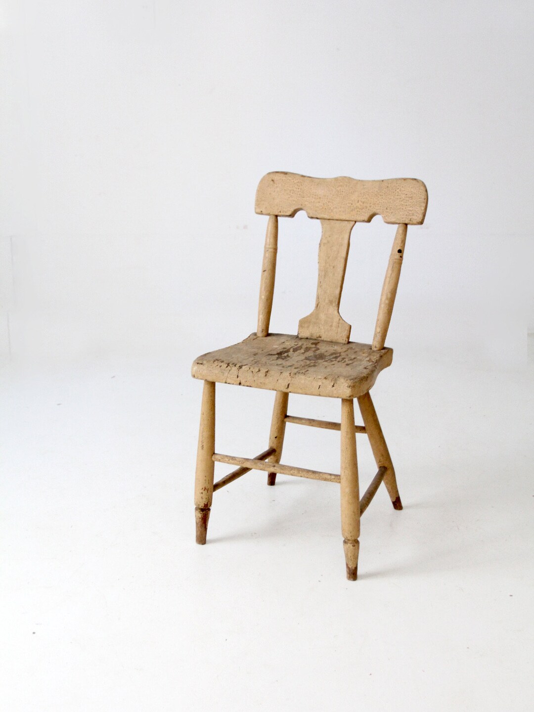 Antique Rustic Fiddleback Chair - Etsy