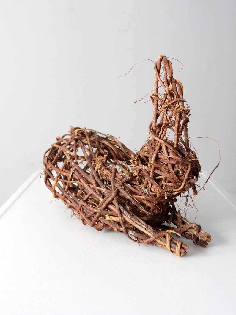 Vintage Wicker Bunny Rabbit Basket - Etsy