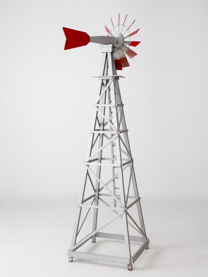 Large Garden Windmill, Vintage Decorative Windmill, Wood Lawn Ornament ...