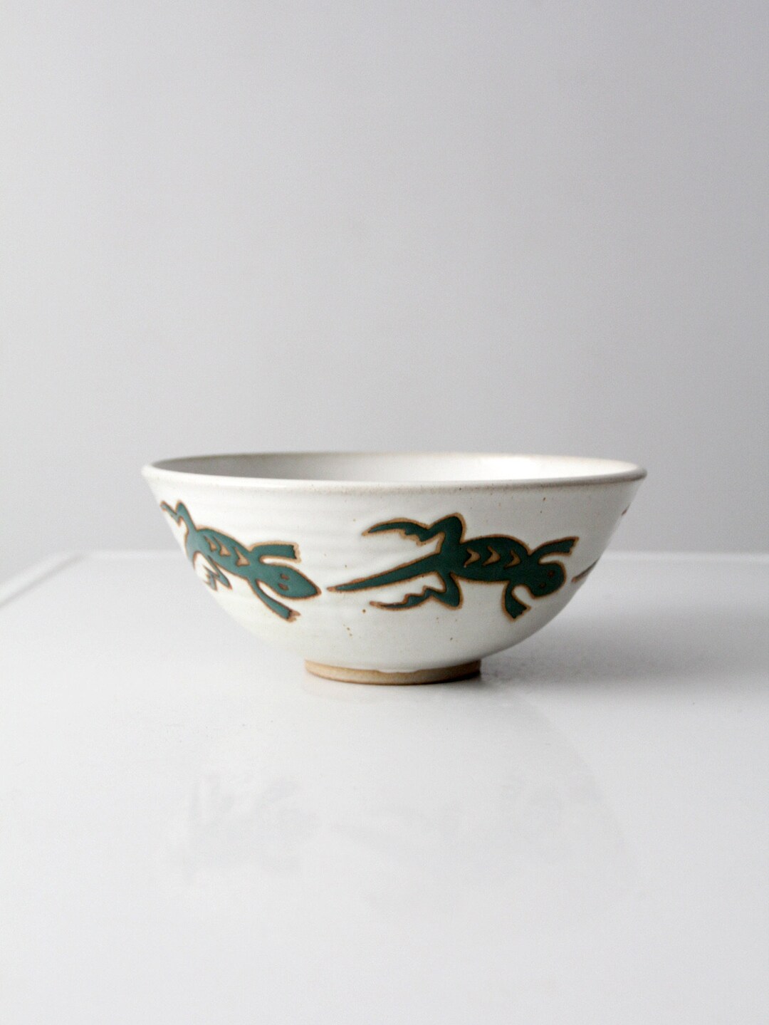 Vintage Studio Pottery Bowl With Lizard Design - Etsy