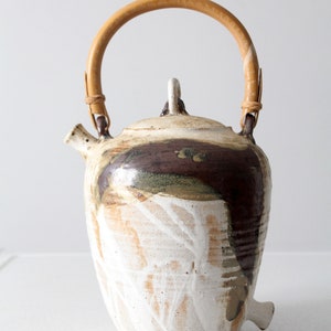 Vintage Greg White Studio Pottery Tea Pot - Etsy