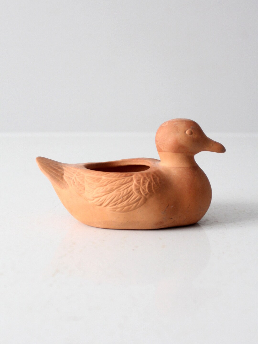 Vintage Terra Cotta Duck Planter Vase - Etsy